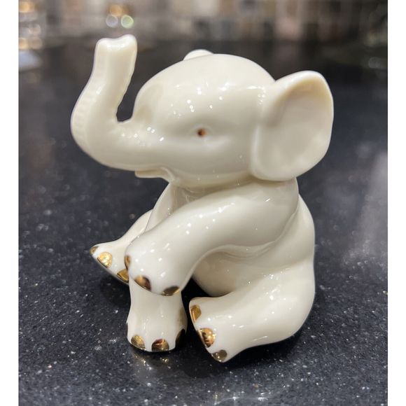 Lenox | Art | Lenox Porcelain Elephant Figurine Trunk Up 3 Tall | Poshmark